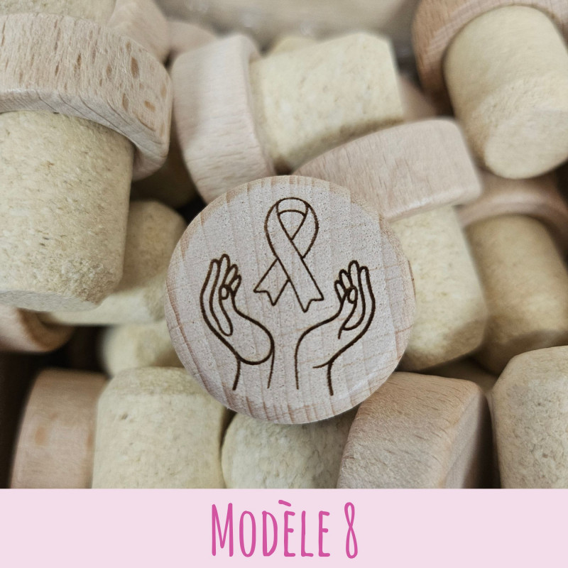 Bouchon personnalisé pour la lutte contre le cancer - Octobre Rose
